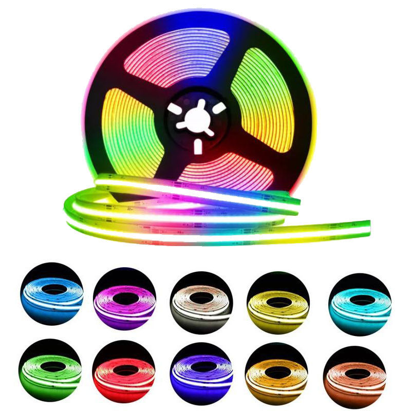 ROHS Practical COB RGB LED Strip , Multiscene Colored LED Light Strips