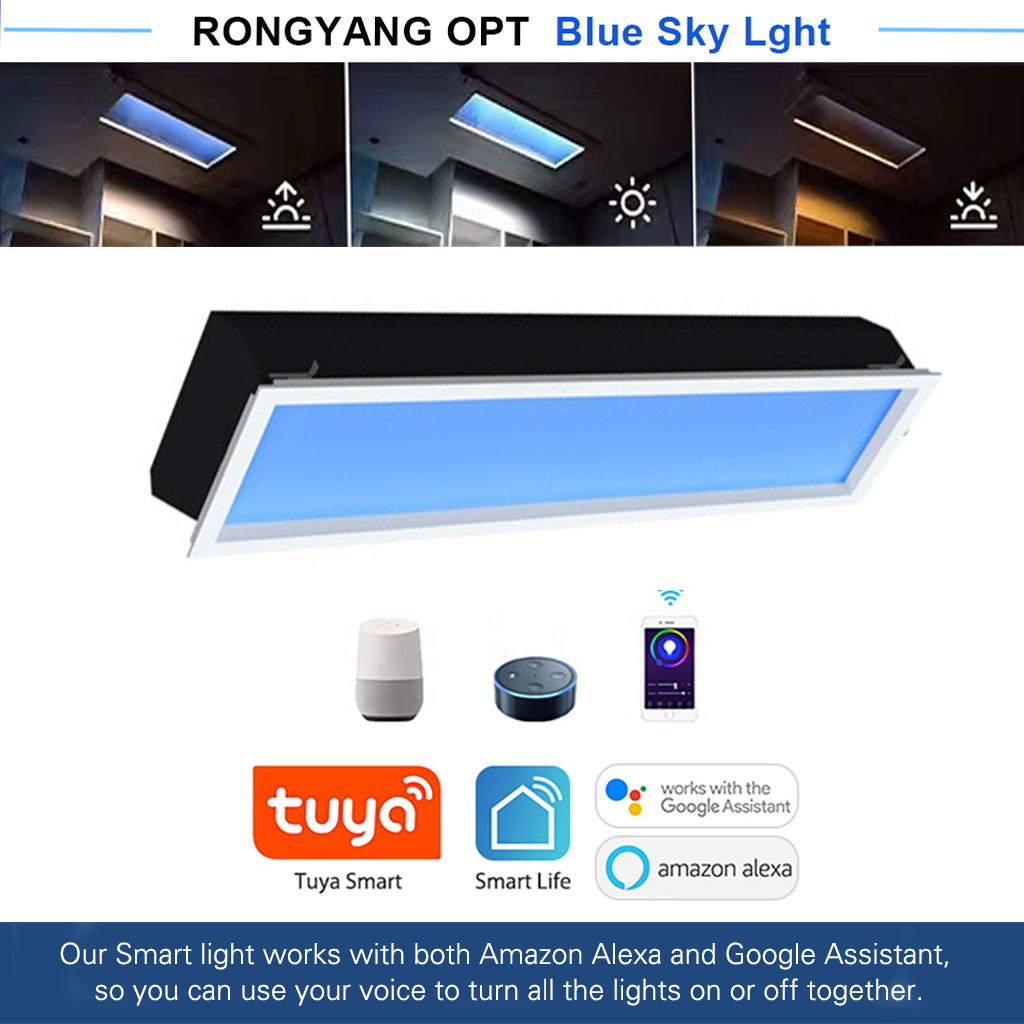 1200x300 Durable Artificial LED Skylight Ceiling Panel 100W 5500 lumen