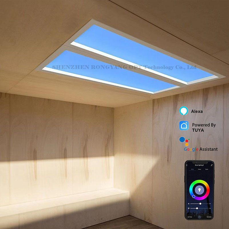 110VAC Virtual Artificial LED Skylight Panel Dimming 60x120 CCT 6500K ...