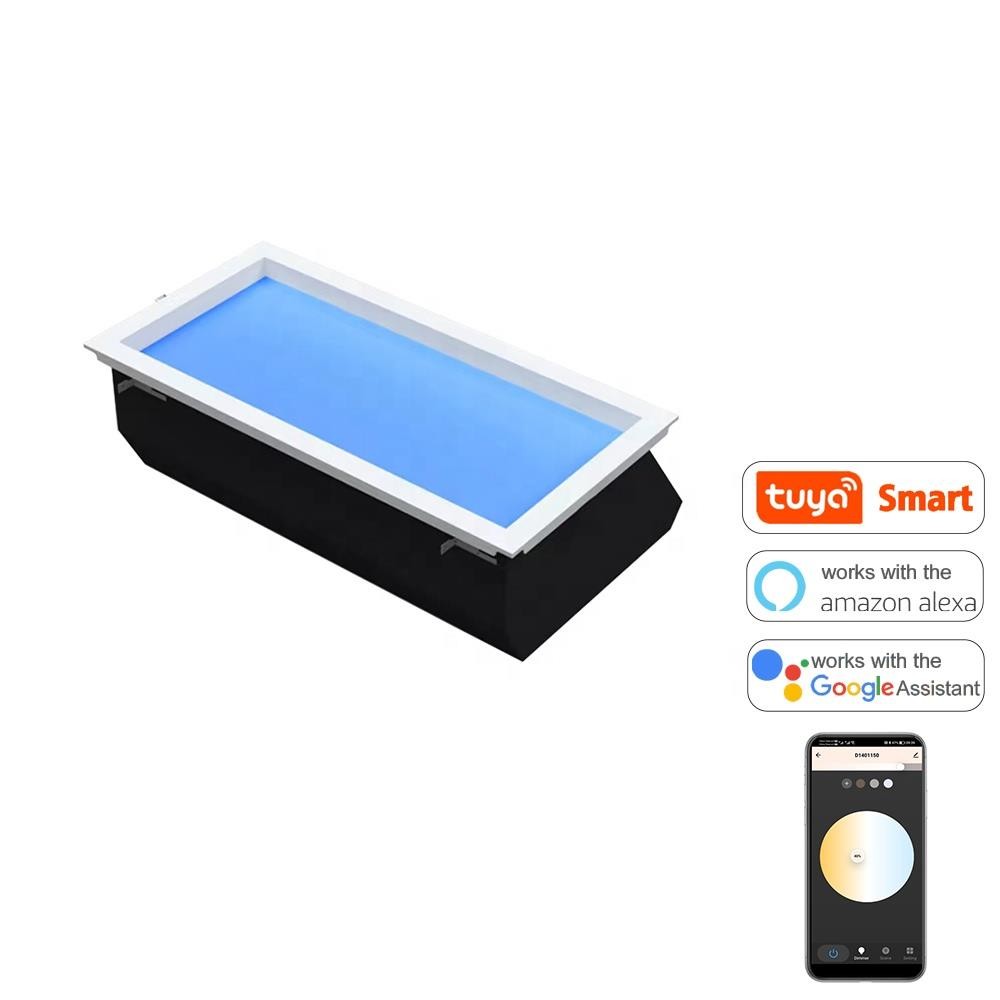50W 7800K 30x60cm LED Skylight Panel 110VAC-220VAC Aluminum Alloy