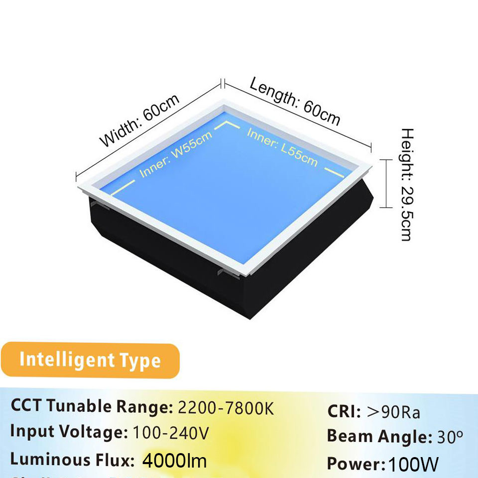 50W Artificial LED Skylight Long Lifespan 50000 Hours for Energy-Saving ...