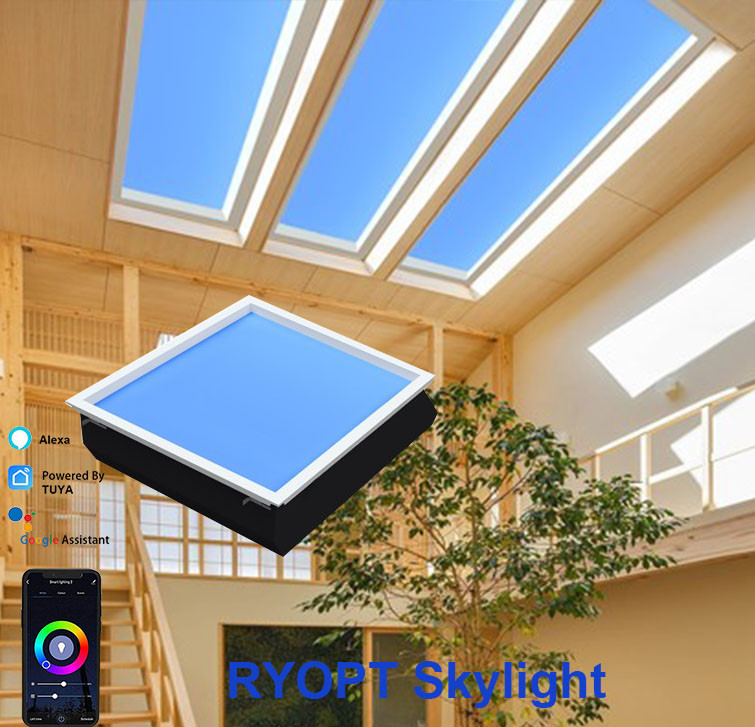 60x60cm Sky Cloud LED Ceiling Panel Light 100W Therapy RGB Surface Mounted
