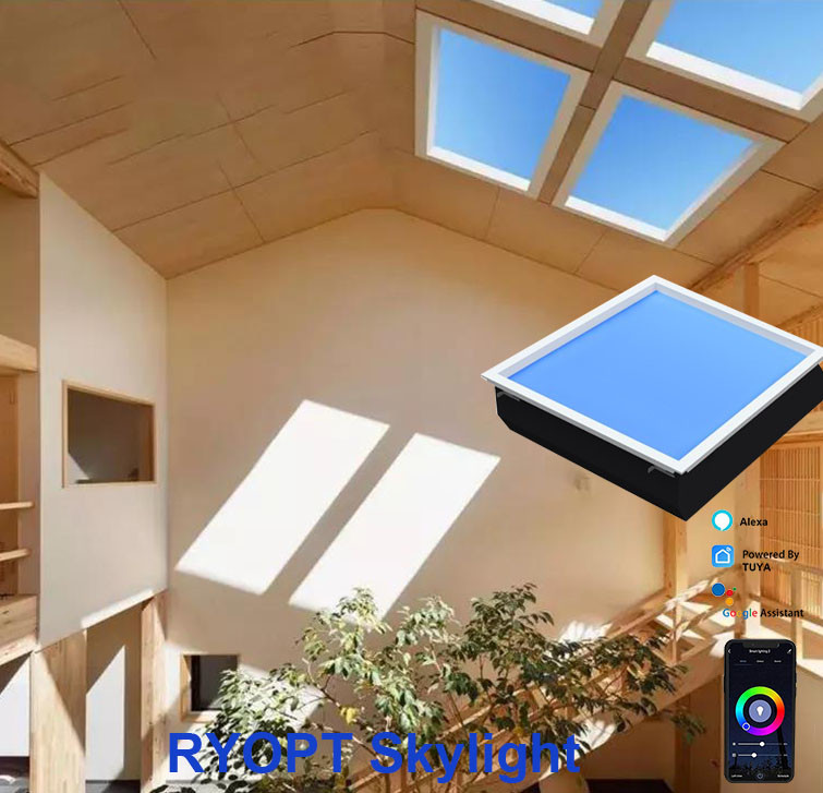 Surface Mounted Smart Control Faux Skylight Panels Sustainable Lighting ...