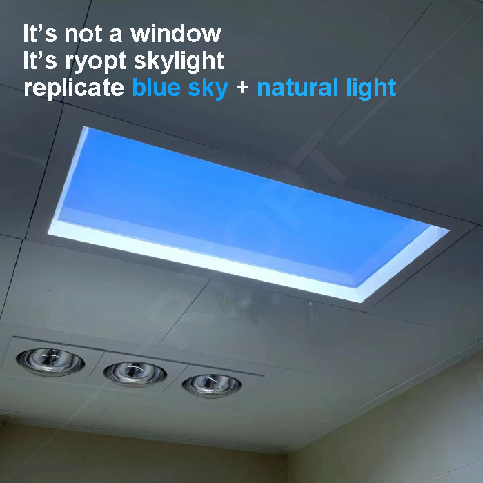2x2 Slim Square Led Sky Ceiling Panel 220V Artificial Daylight Blue Sky ...
