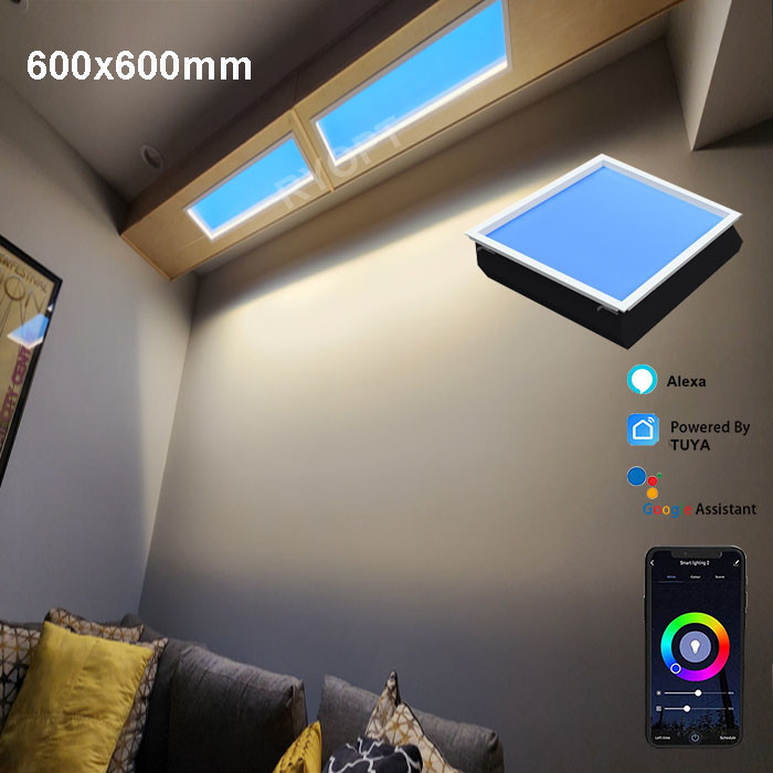Smart Dimmable 75W IP44 Waterproof LED Fake Skylight with RGBCCT Color ...