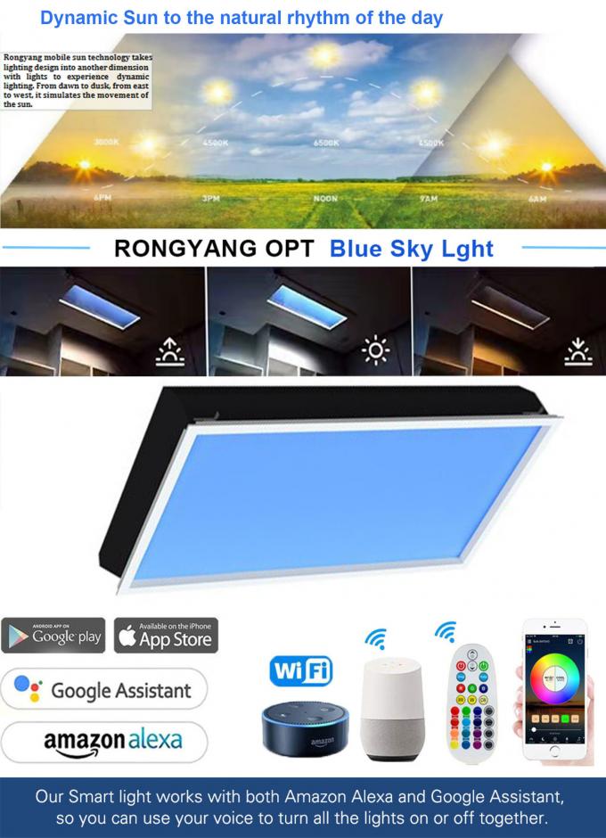 Architectural Indoor Artificial LED Skylight Panel For Museum Gallery