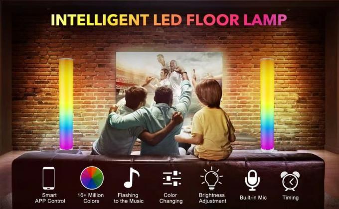 20W Multi Scene LED Corner Floor Lamp RGB Practical 16 Million Colors